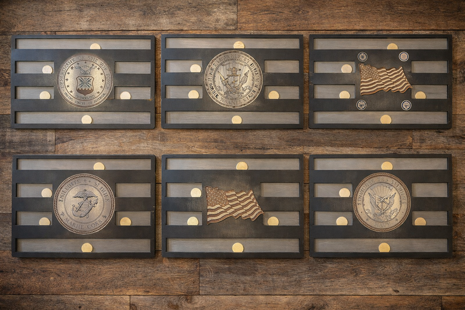 Challenge Coin Display Board – Military & Patriotic Wall Display – NH ...